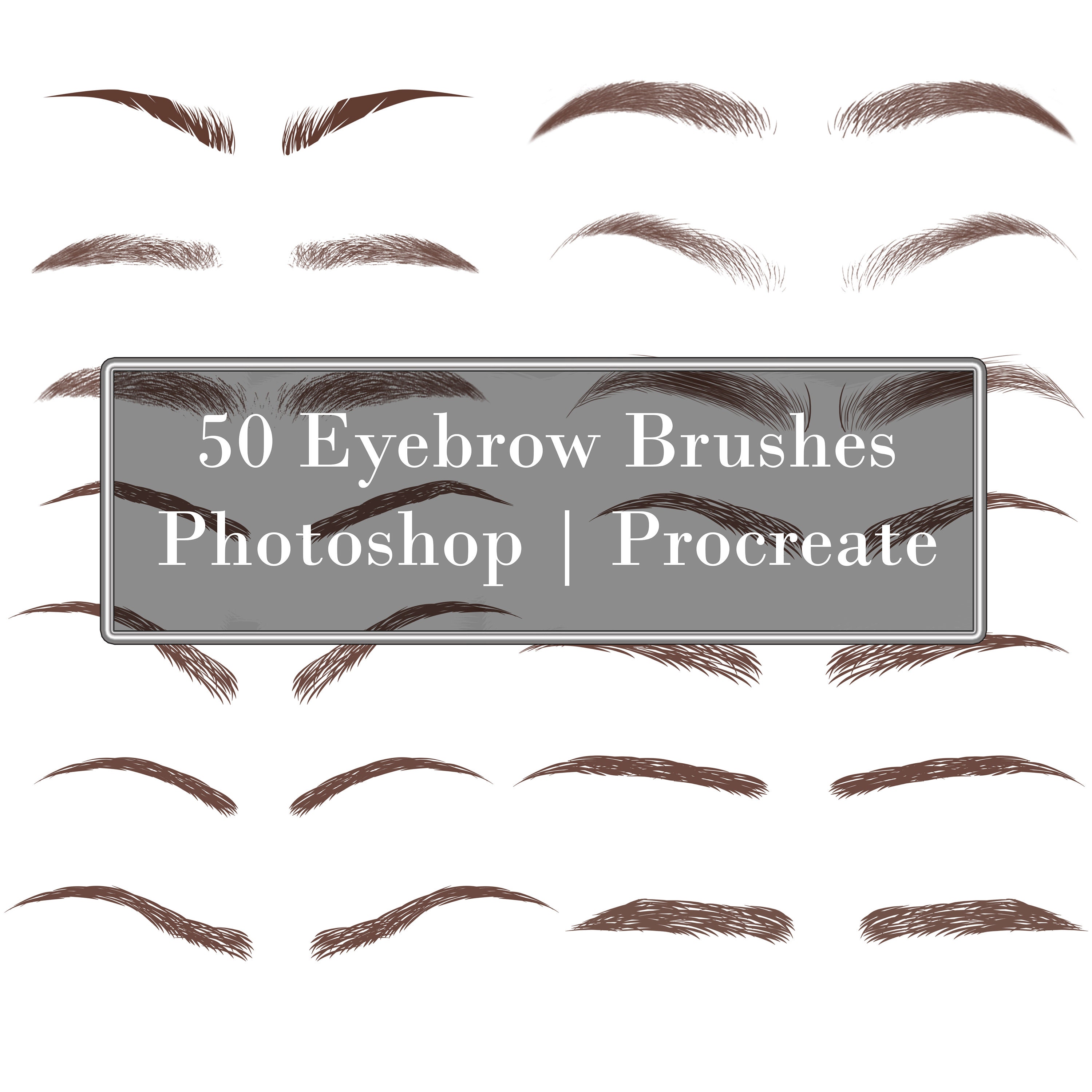 50 Eyebrow Photoshop Brushes Eyebrow Procreate Brushes Eyebrow ...