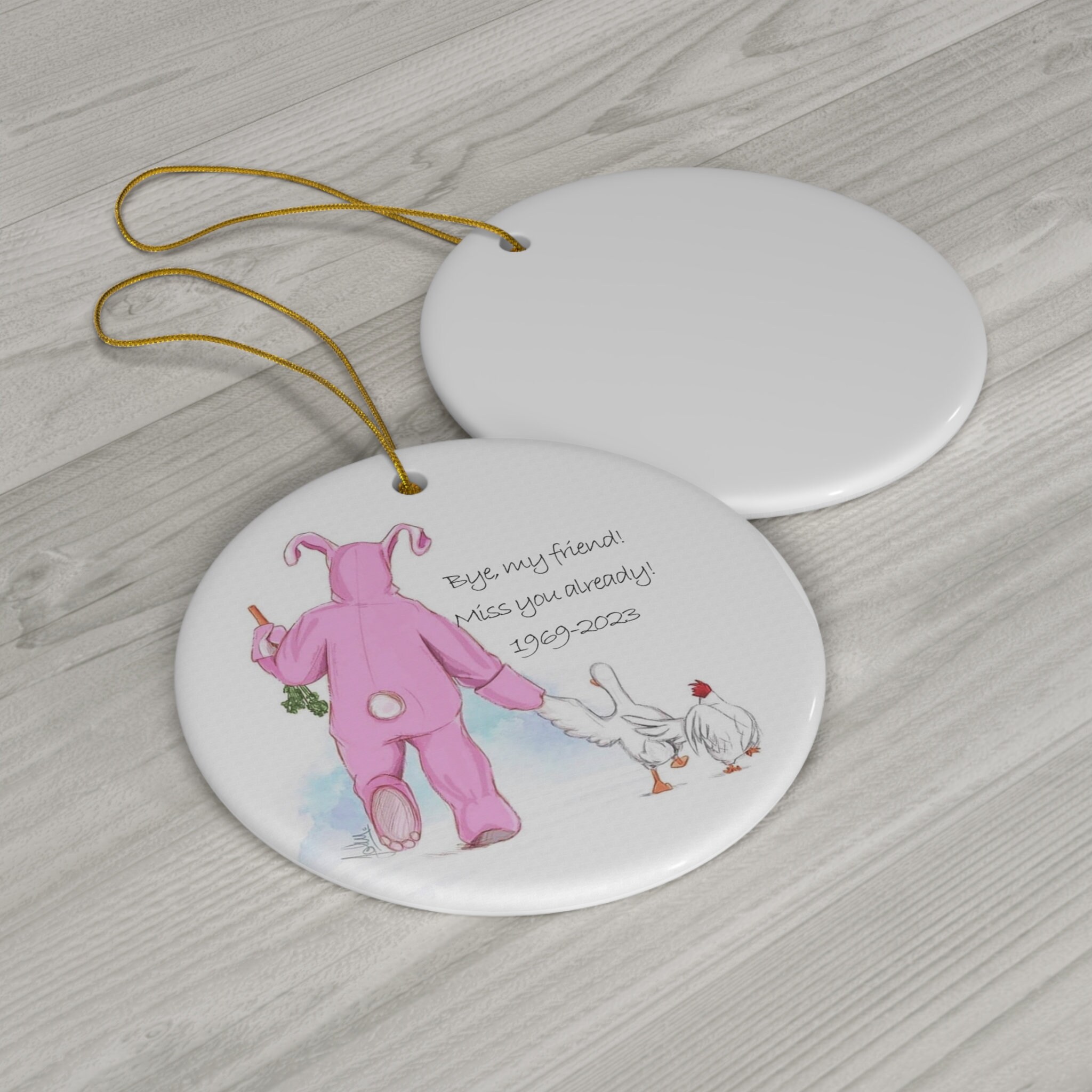 Chandler Bing/matthew Perry Leaving With Chick and Duck Ceramic ...