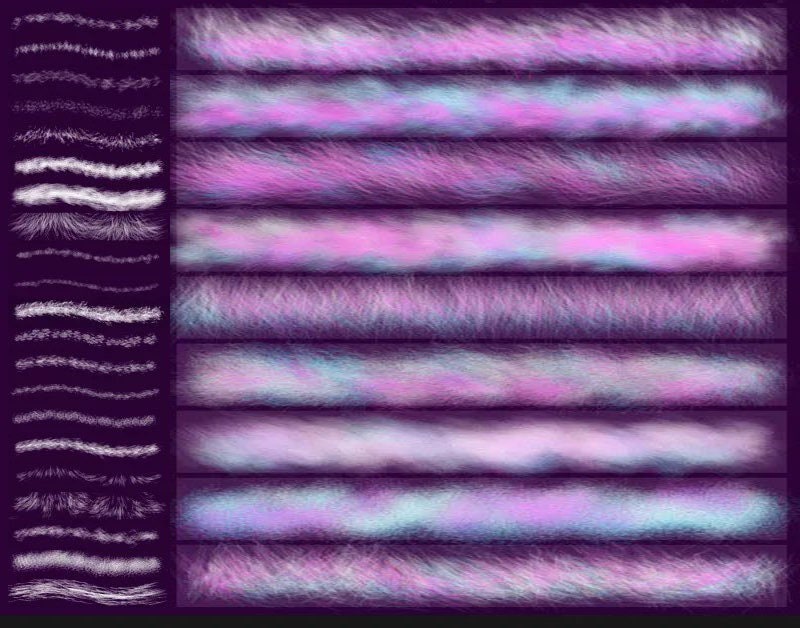 55 Animal Fur Hair Photoshop Brush Procreate Fur Brushes - Etsy