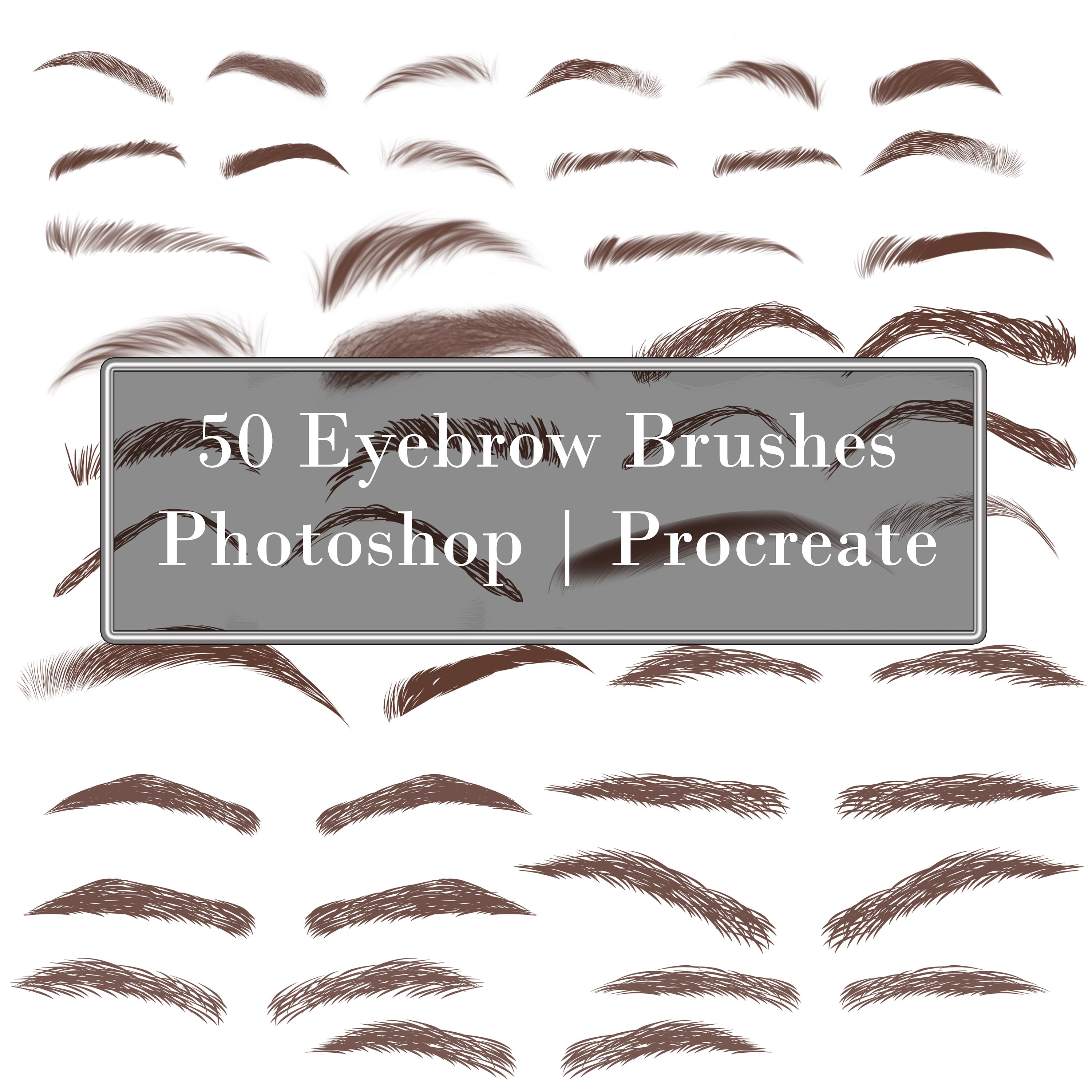 50 Eyebrow Photoshop Brushes Eyebrow Procreate Brushes Eyebrow ...