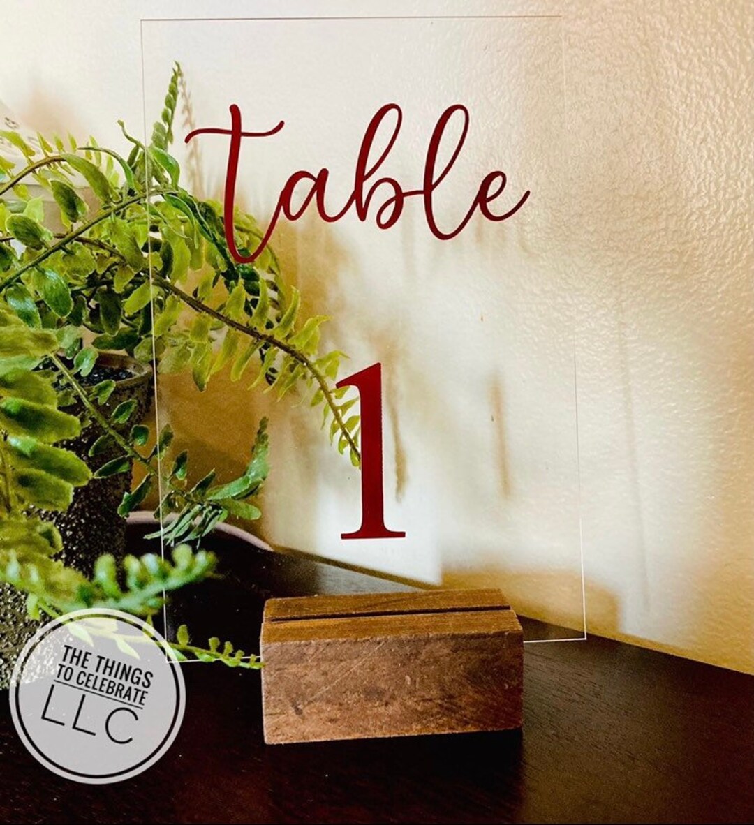Acrylic Table Numbers | 4x6 Table Numbers | Table Numbers With Stands ...