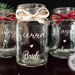 Bridal Party Jars | Bridesmaid Jars | Maid of Honor Jars | Bridal Party ...