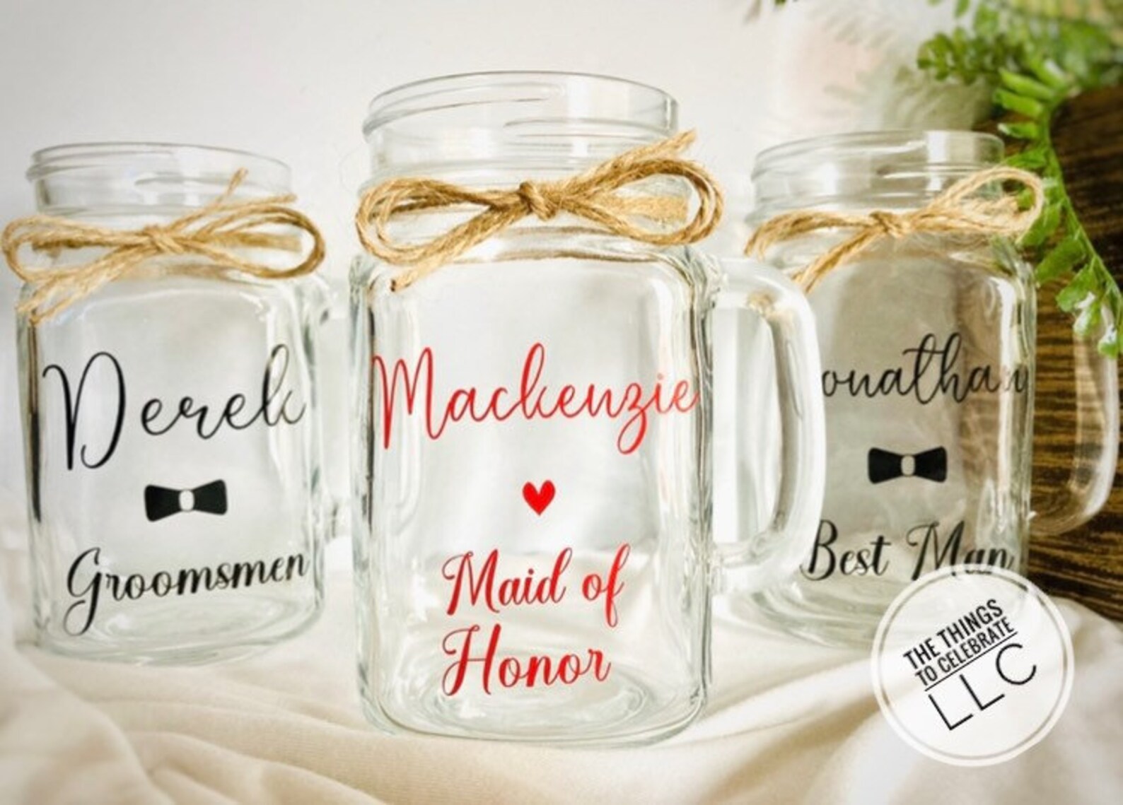 Bridal Party Jars | Bridesmaid Jars | Maid of Honor Jars | Bridal Party ...