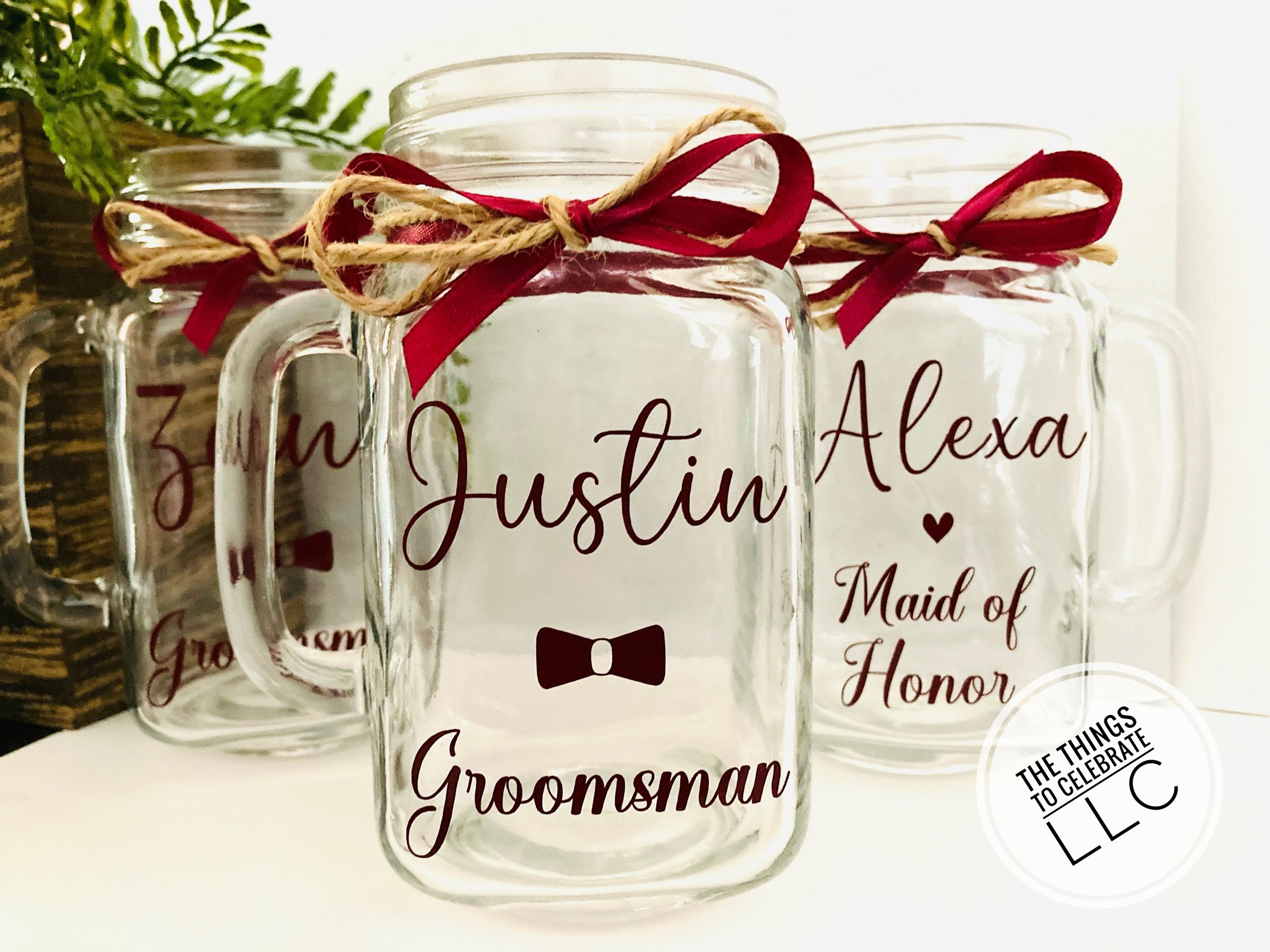 Bridal Party Jars | Bridesmaid Jars | Maid of Honor Jars | Bridal Party ...