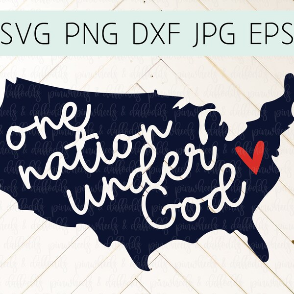 Cricut One Nation Under God - Etsy
