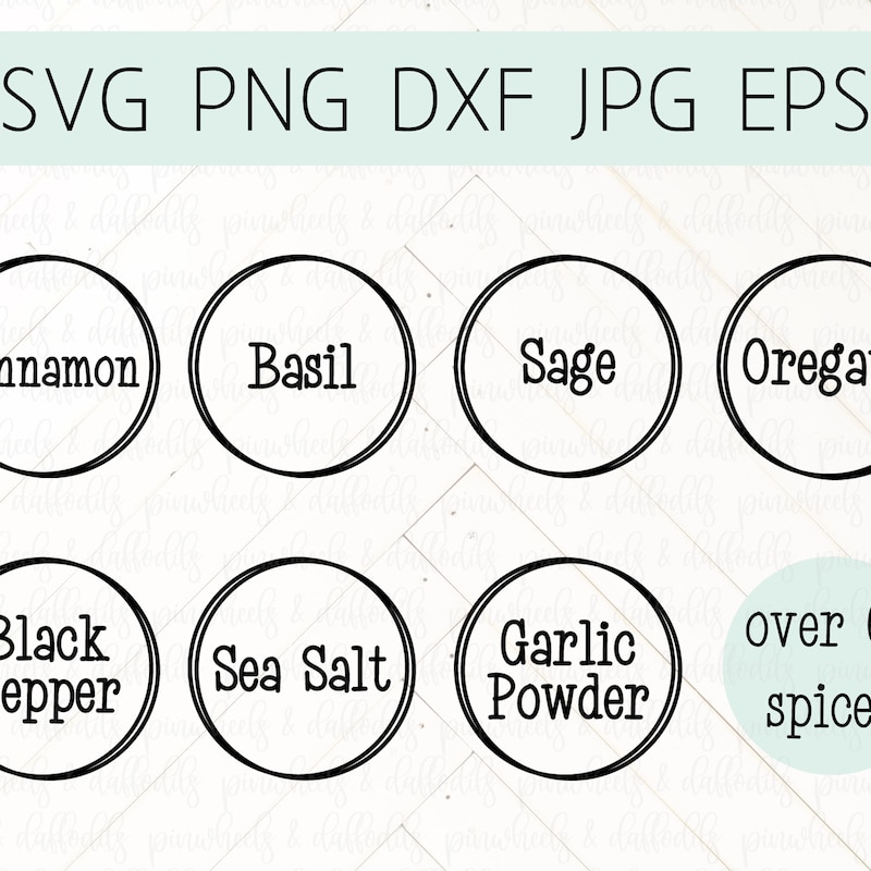 Round Spice Labels - Etsy