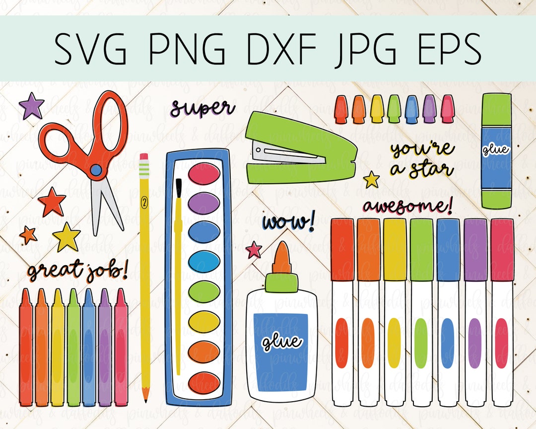 School Bundle Svg, Back to School Svg Bundle, School Supply Svg Bundle ...