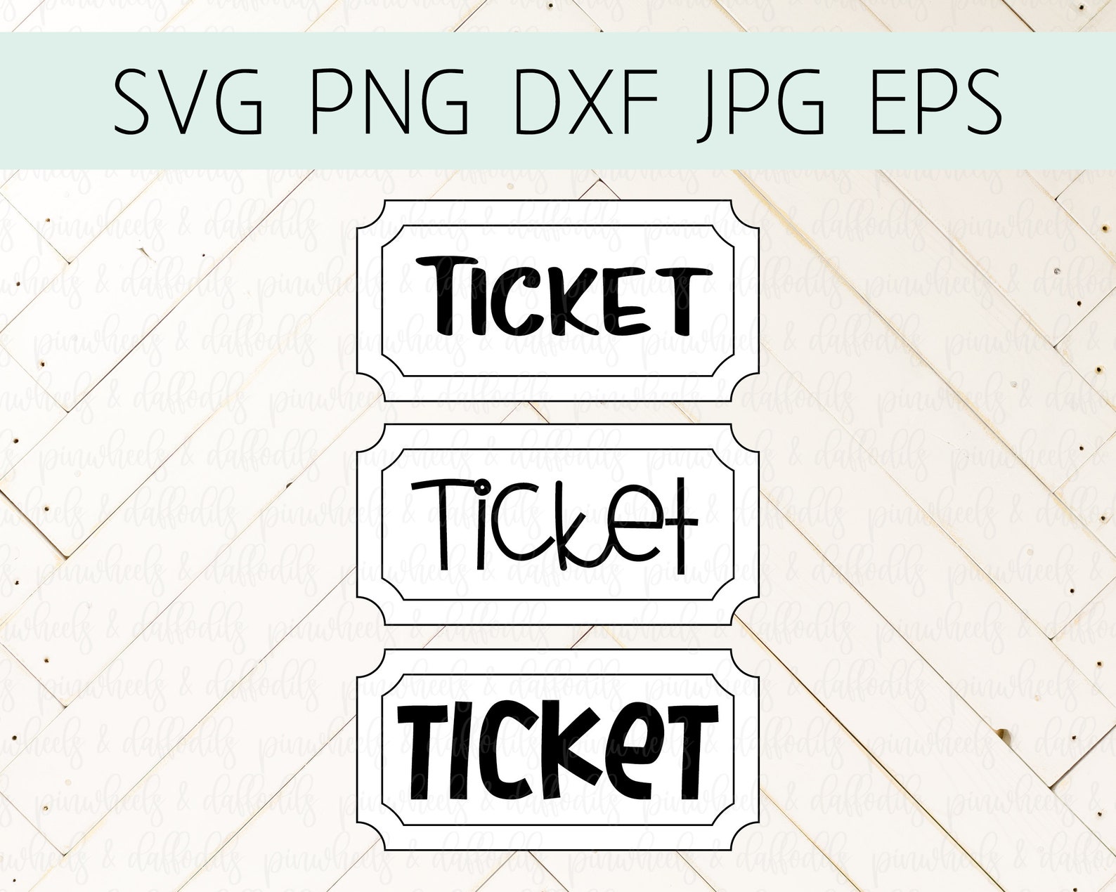 Ticket SVG, Movie Ticket SVG, Ticket Cut File, Silhouette Cut File ...