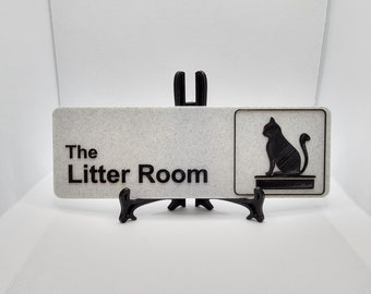 Cat Litter Box Sign - Etsy