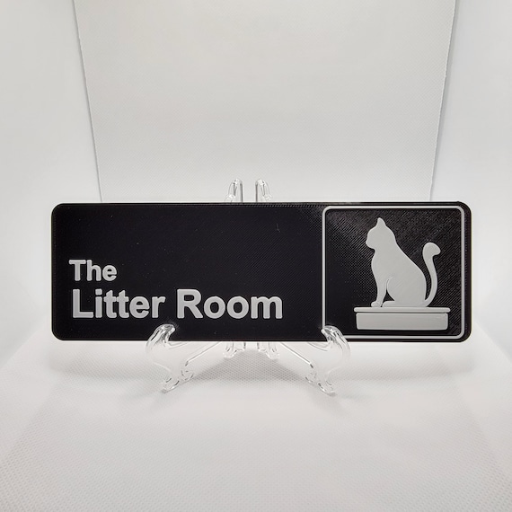 Sign/plaque the Litter Room Litter Box Kitty Cat Meow Cat - Etsy