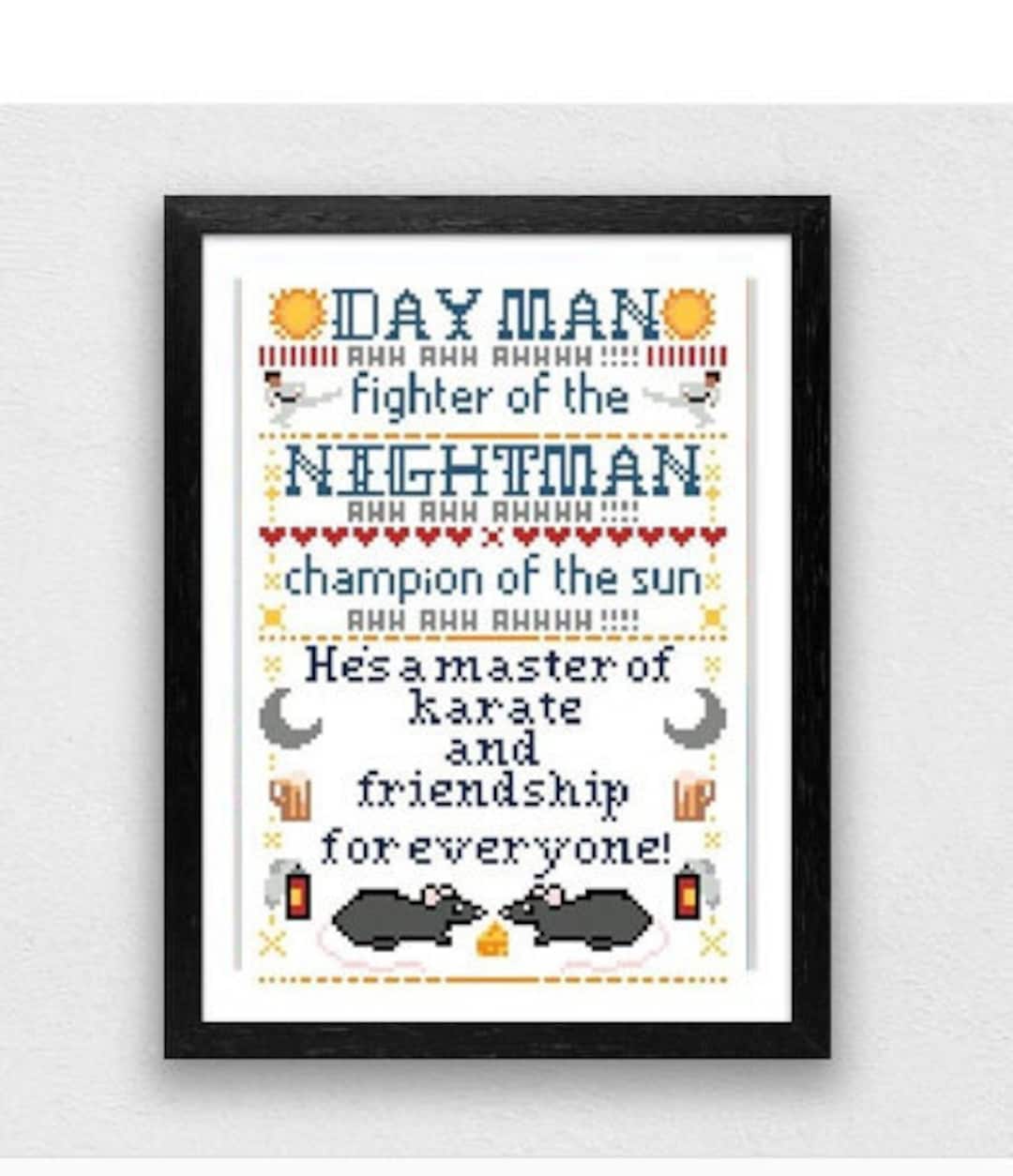 Dayman Song Cross Stitch Pattern Download - Always Sunny, Nightman ...