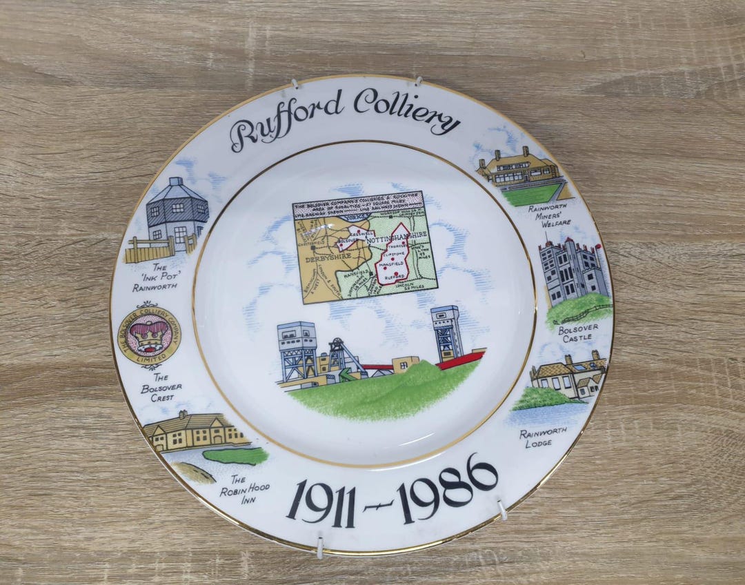 Colliery Plate Rufford Colliery Fine Bone China Mining Collectable ...