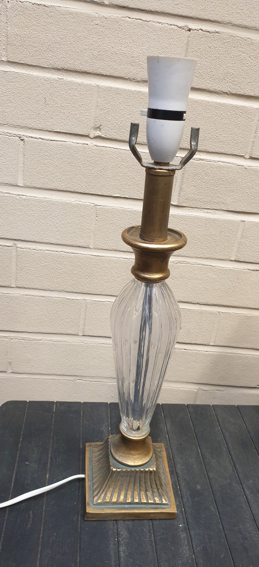 Antique Brass Table Lamp Stand Base Large Tall Traditional Lamp 40 Cm ...