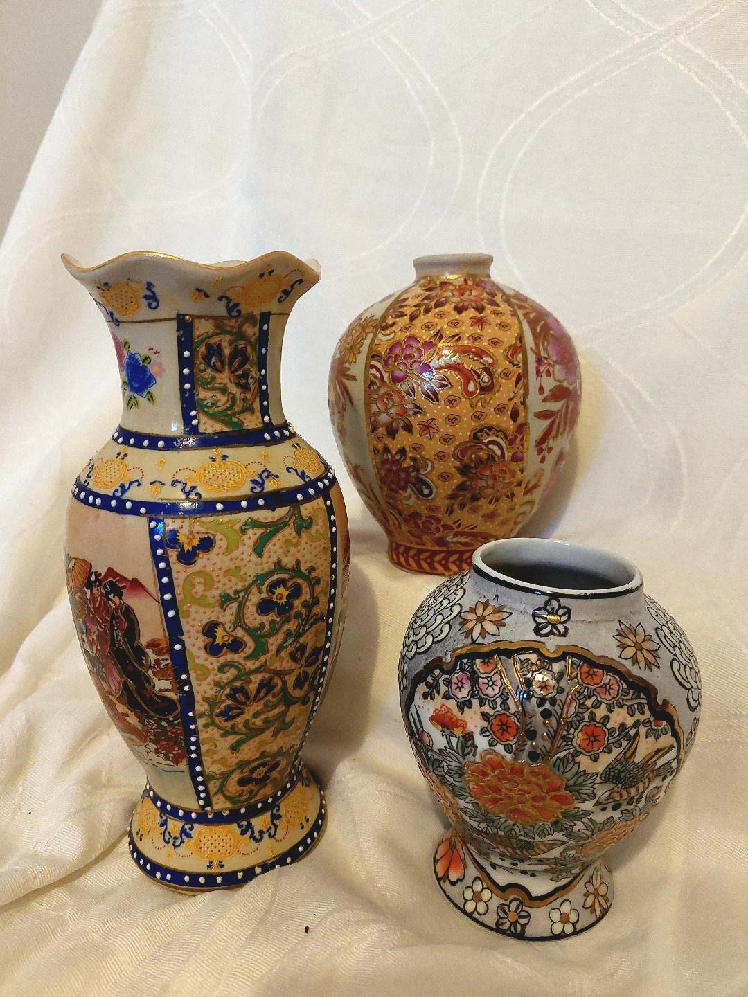 A Trio of Fine Vintage/antique Chinese Small Vases for Creating a ...