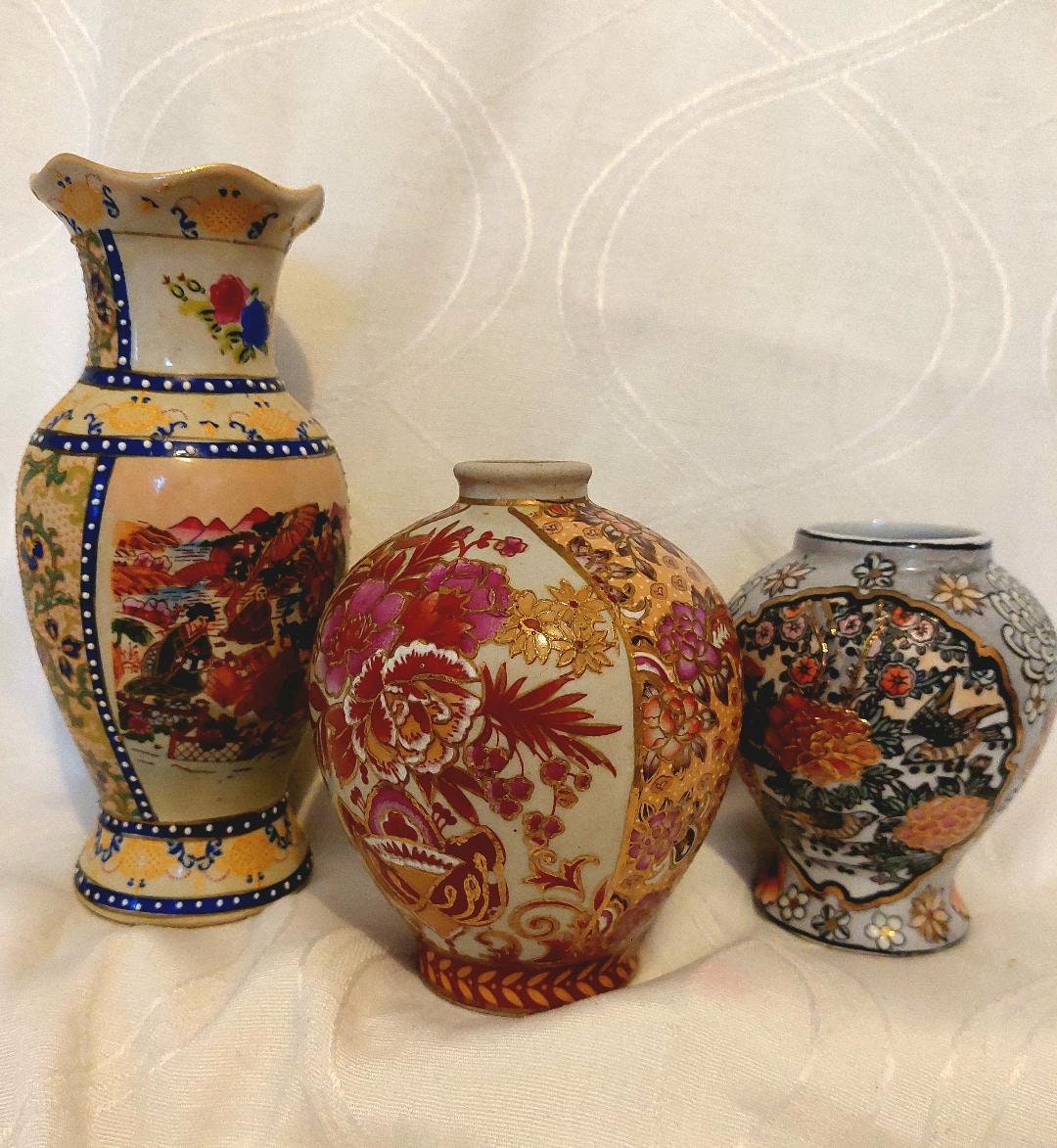 A Trio of Fine Vintage/antique Chinese Small Vases for Creating a ...
