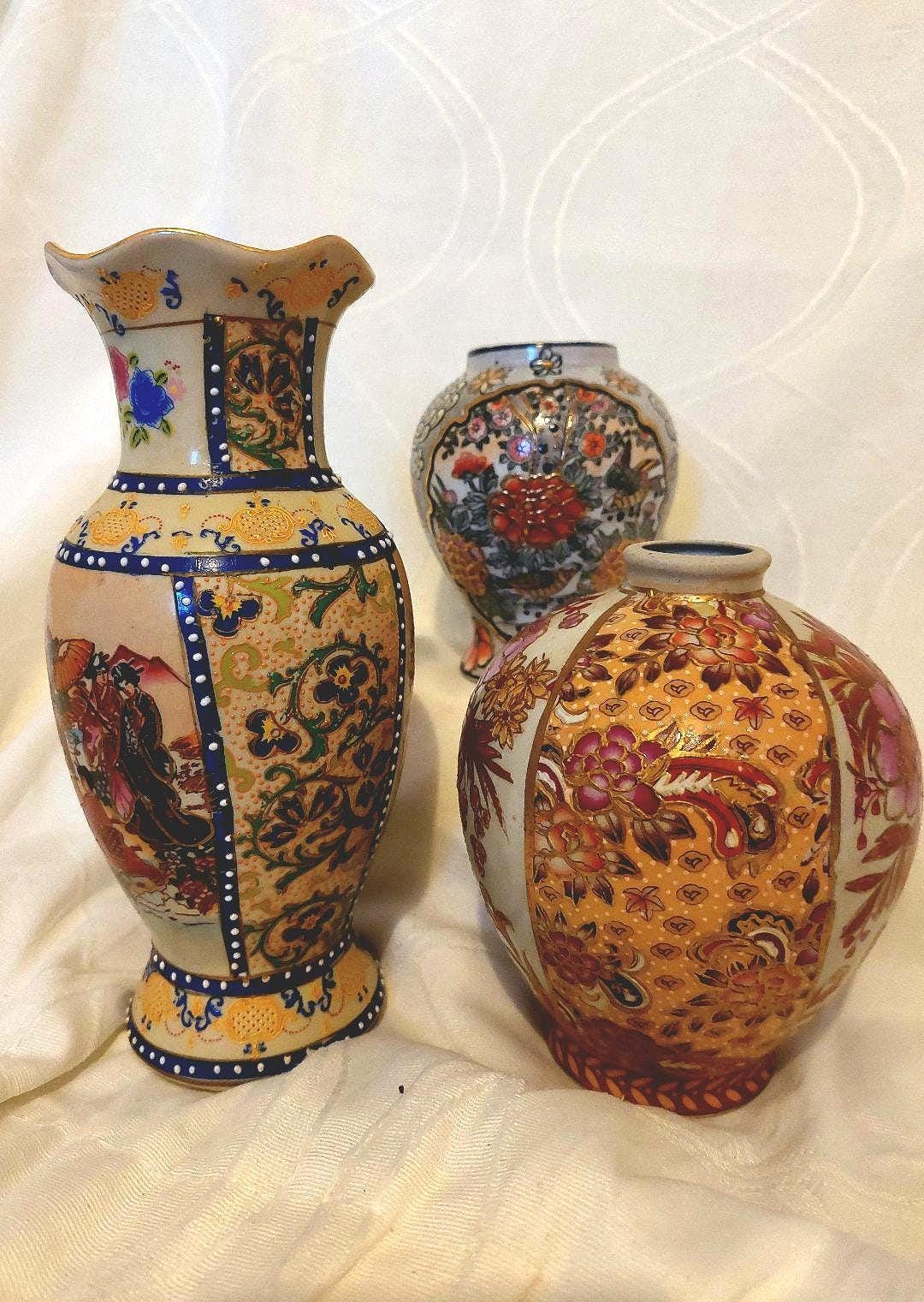 A Trio of Fine Vintage/antique Chinese Small Vases for Creating a ...