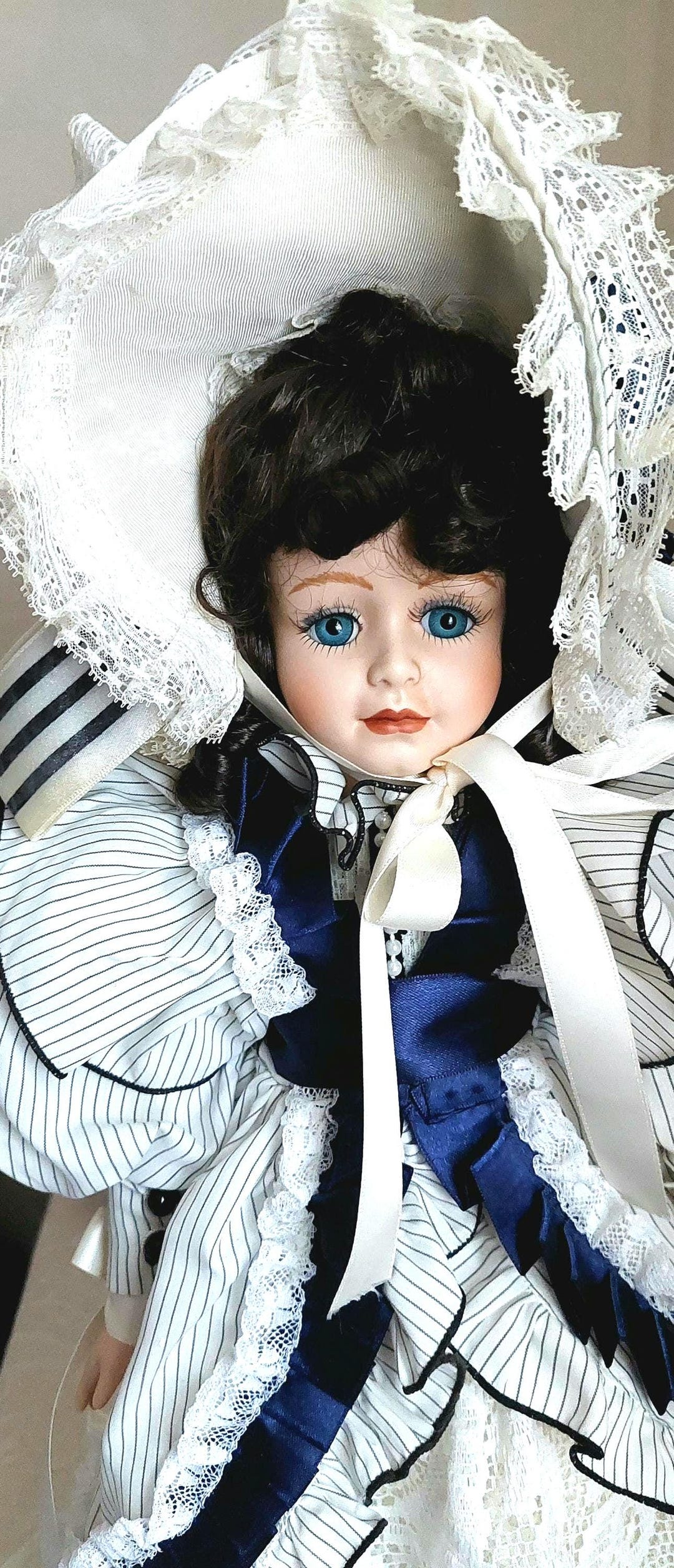 Alberon Porcelain Doll: Victorian Style, Blue Eyed Beauty, Restored ...