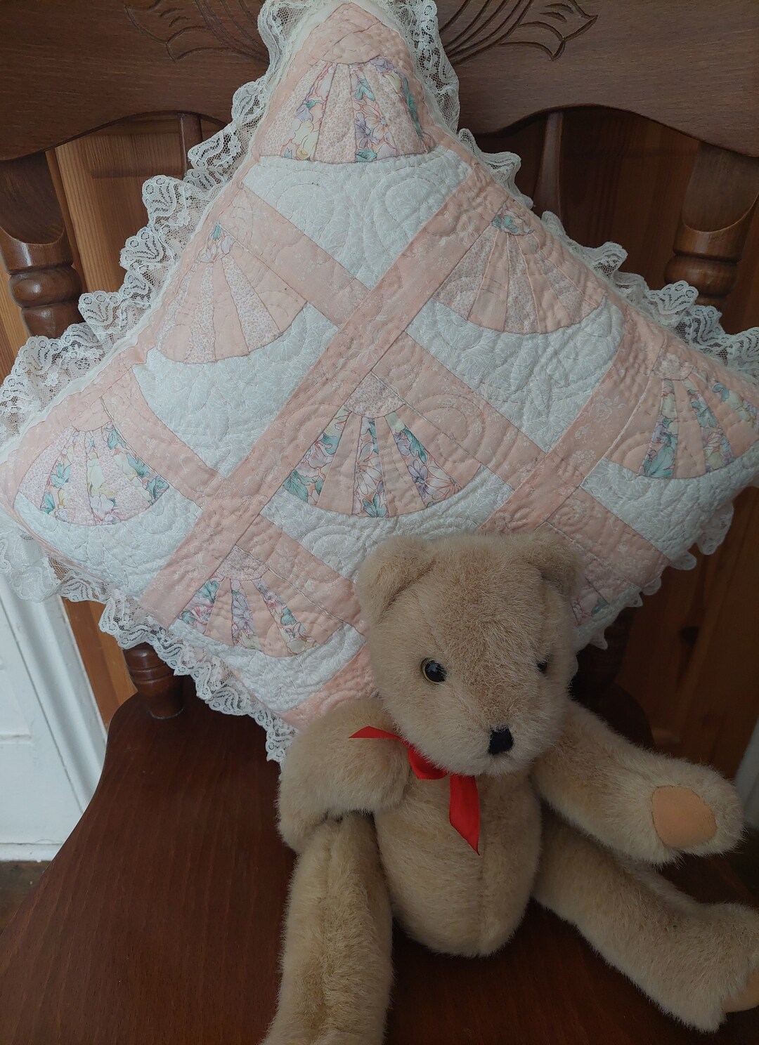 Vintage Cushion 1930s 1940s Hand Made Patchwork, Quilted Cushion, 93 ...