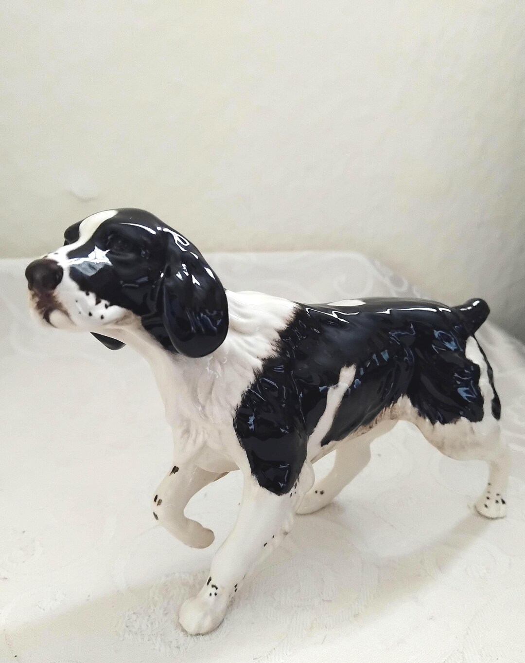 Royal Doulton Springer Spaniel. Black and White With a Gloss Glaze in ...