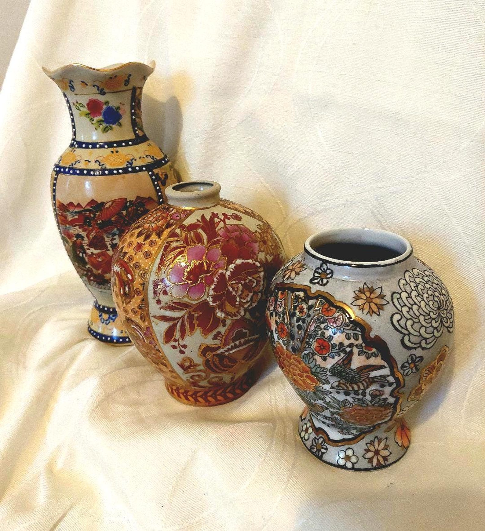 A Trio of Fine Vintage/antique Chinese Small Vases for Creating a ...