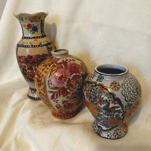 A Trio of Fine Vintage/antique Chinese Small Vases for Creating a ...
