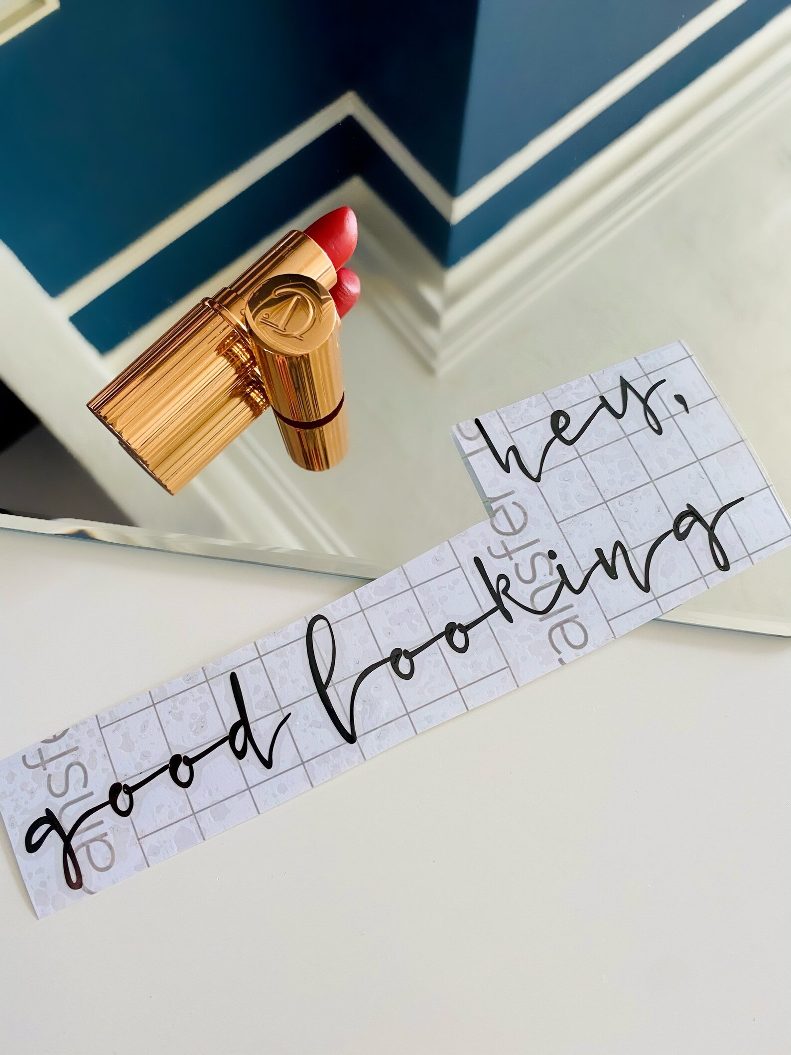 Mirror Sticker Handwriting Font Positive Affirmation Beauty - Etsy