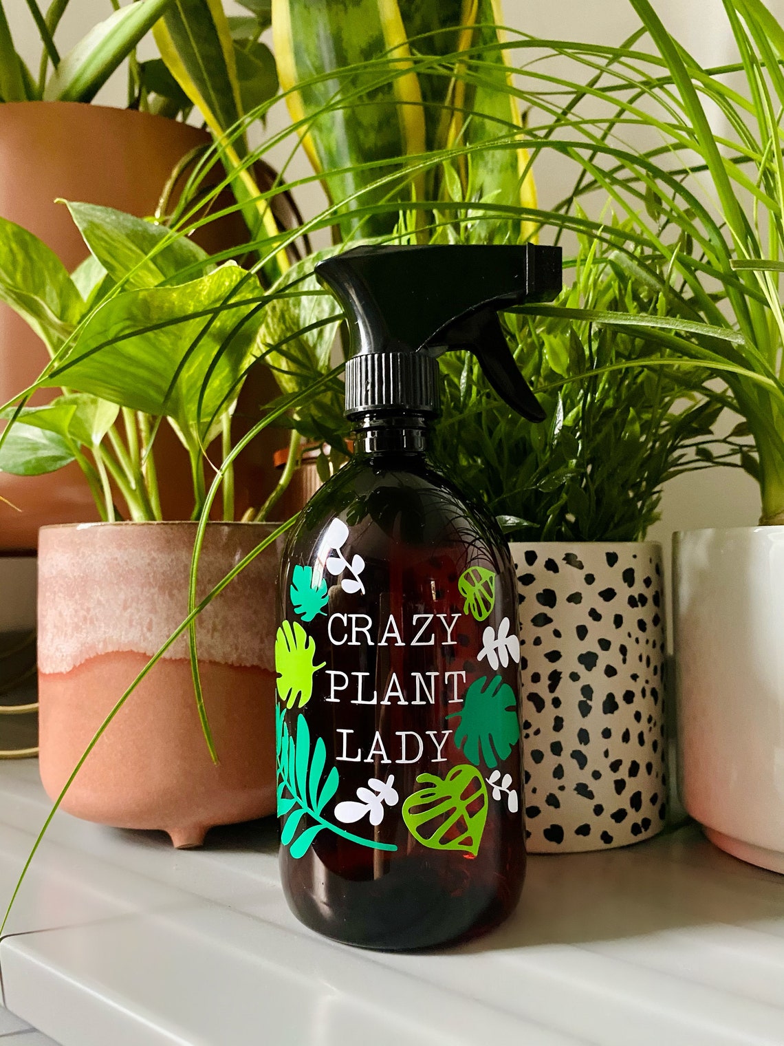 Crazy Plant Lady Botanical Plant Mister 500ml Spray Bottle - Etsy