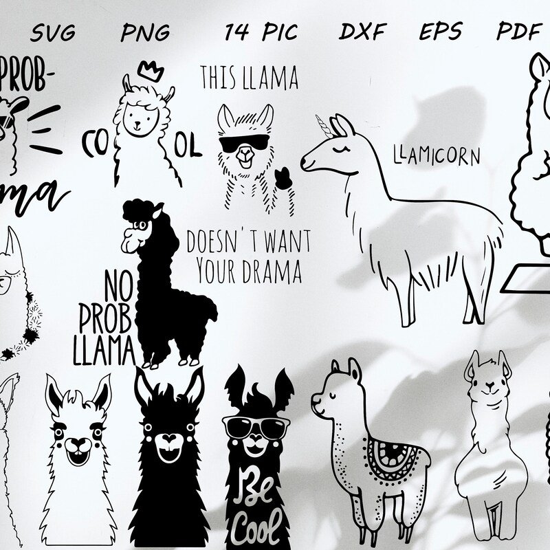 Lama Svg - Etsy