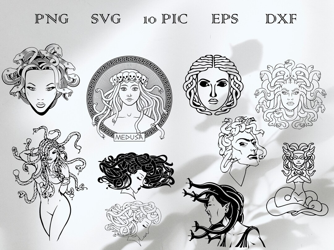 Medusa Gorgon Svg,medusa Svg - Etsy