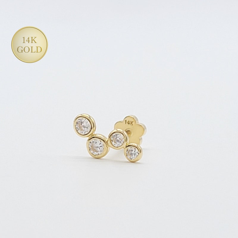 14k Gold Cartilage Earring - Etsy