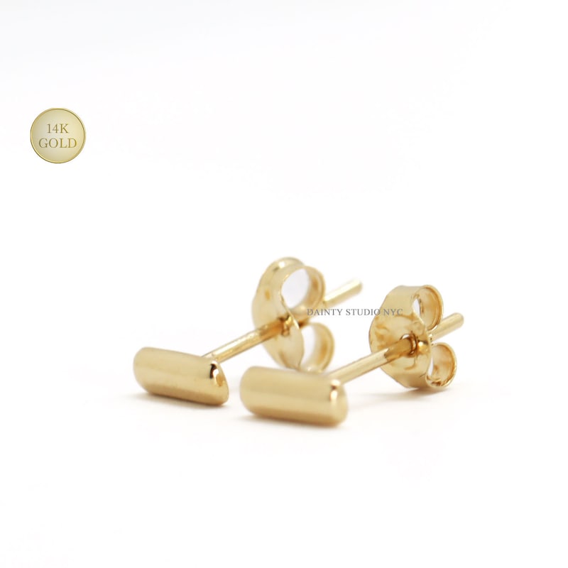 Rectangle 14k Earrings - Etsy