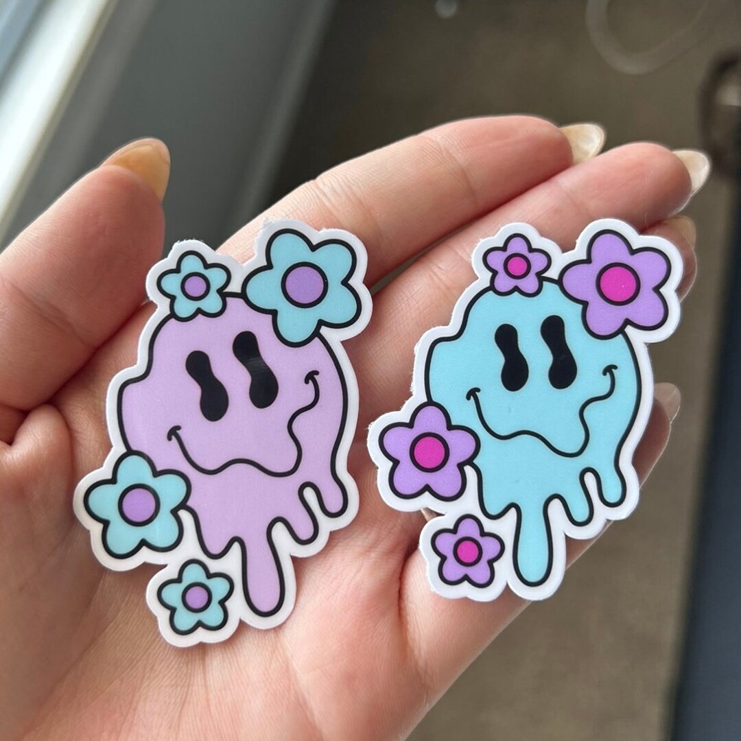 Droopy Smiley Face Sticker 1 Laptop Sticker Water Bottle Sticker Vinyl ...