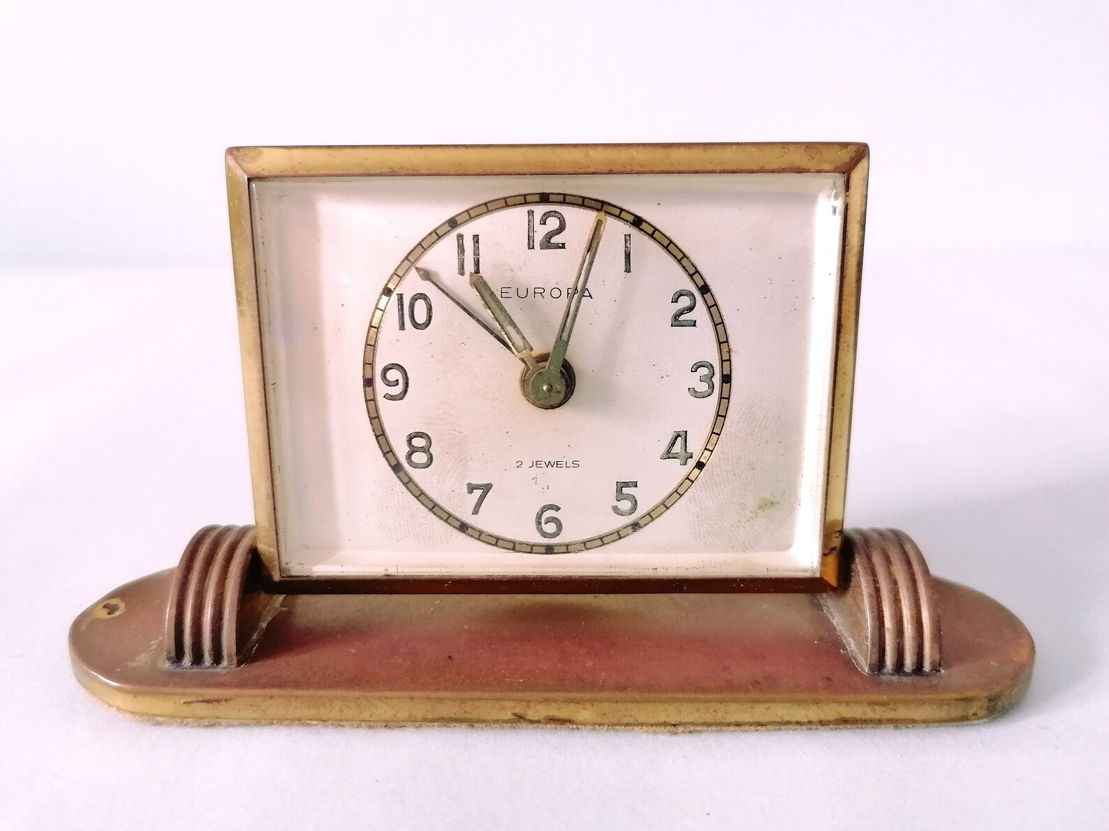 Antique Wind up Alarm Clock, Retro Brass Alarm Clock, Art Deco Style ...