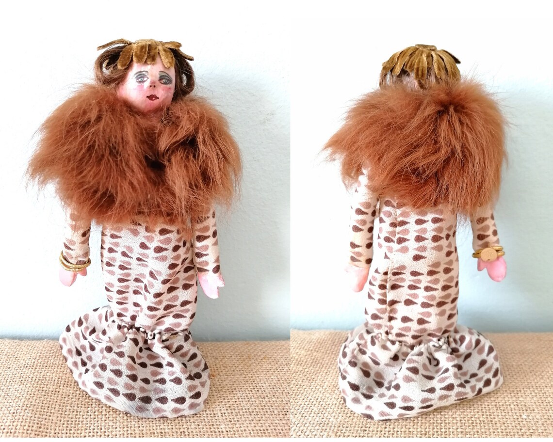 Art deco doll vintage art deco figurine art deco papier | Etsy