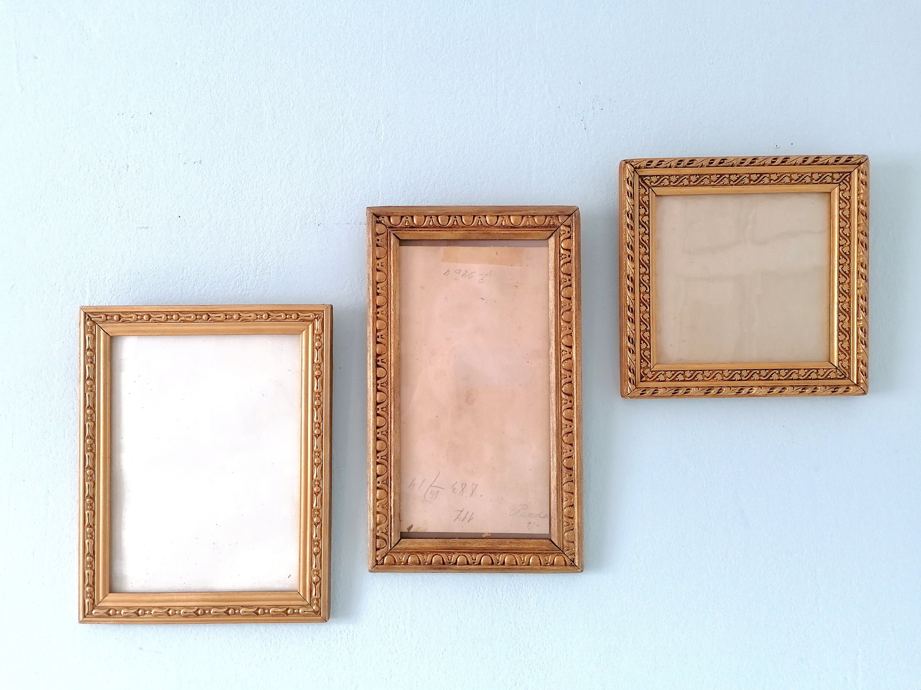 Antique Frames Set, Vintage Gilded Picture Frames, Wooden Vintage Photo ...