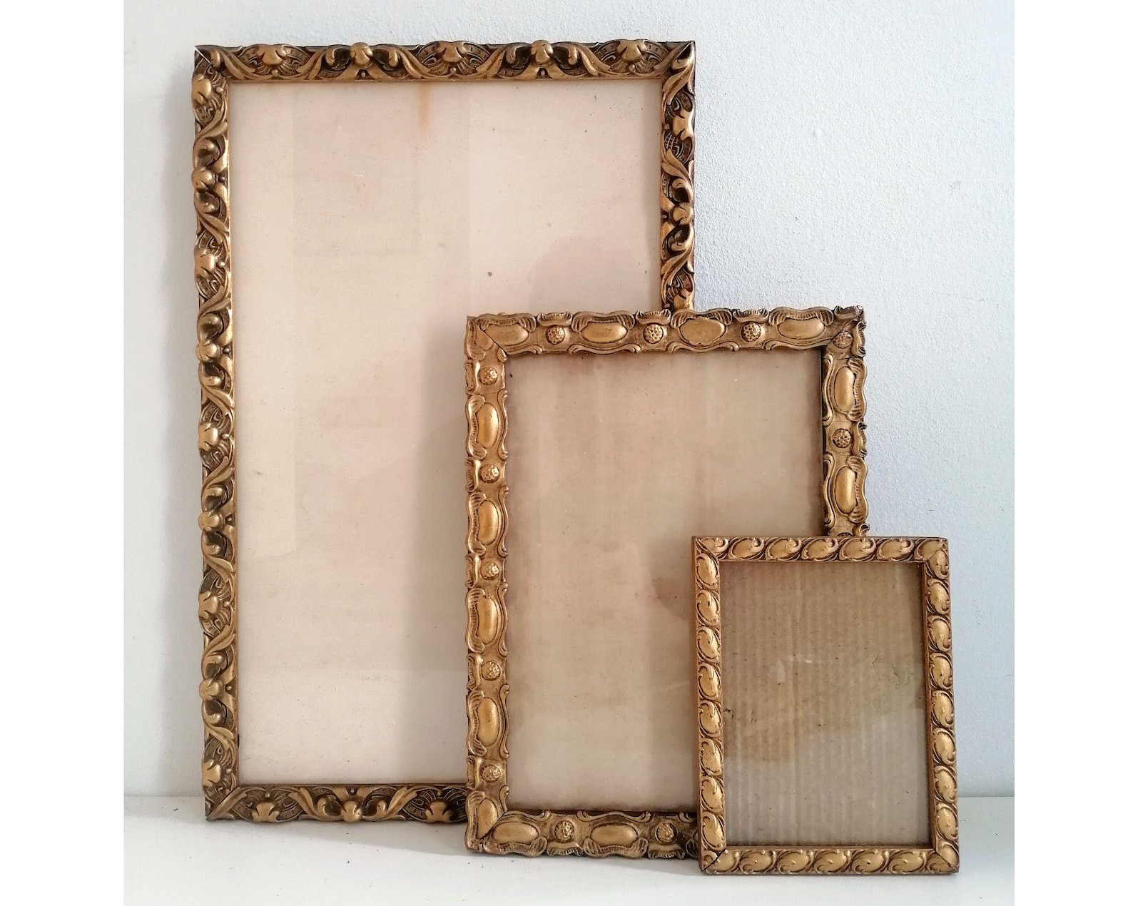Genuine Antique Frames Set, Gilded Wooden Frames, Victorian Style Photo ...