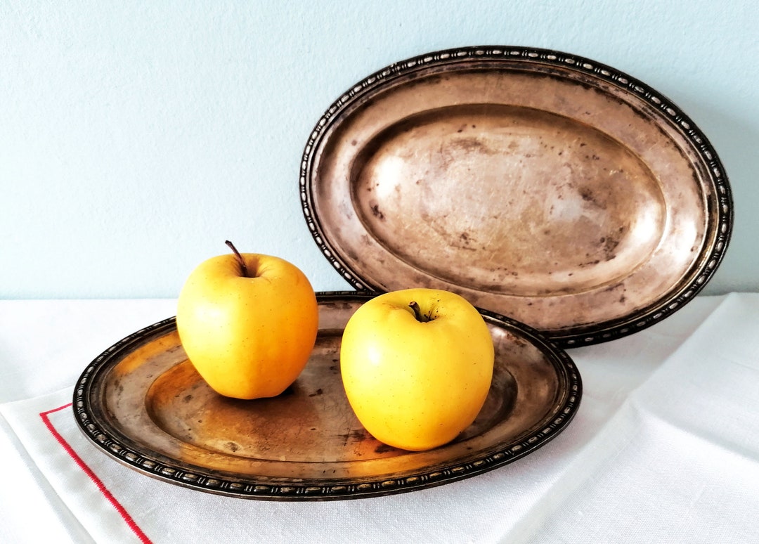 Vintage Silver Serving Trays, Food Photo Shoot,silver Plated Platter ...