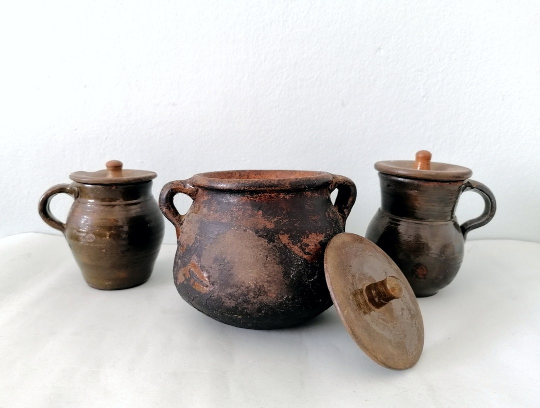 Antique Ceramics Set, Antique Bowl and Jars, Serving Ceramics, Pottery ...