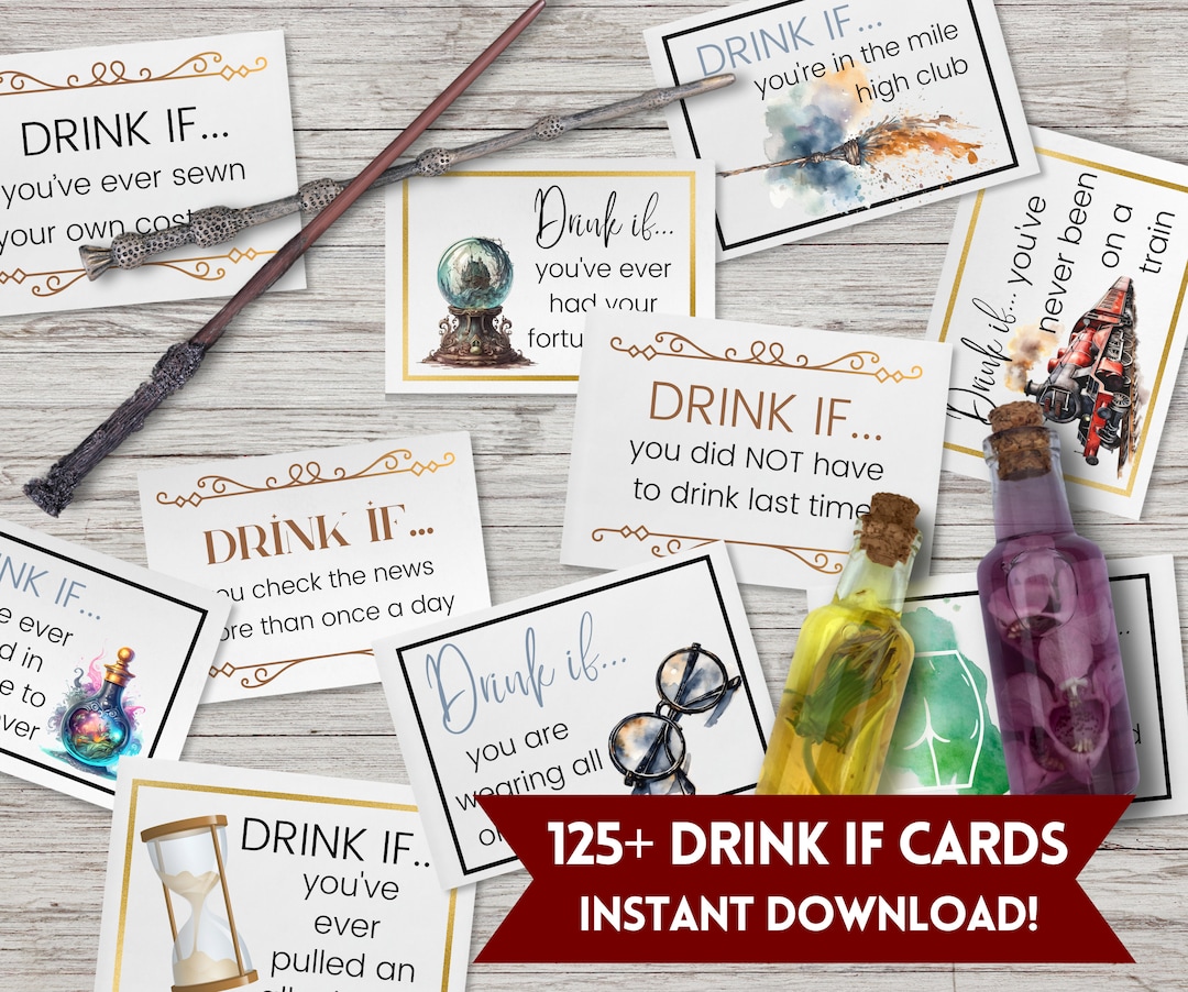 WIZARD Bachelorette Party Game Drink If Game Printable Hen Party Game ...