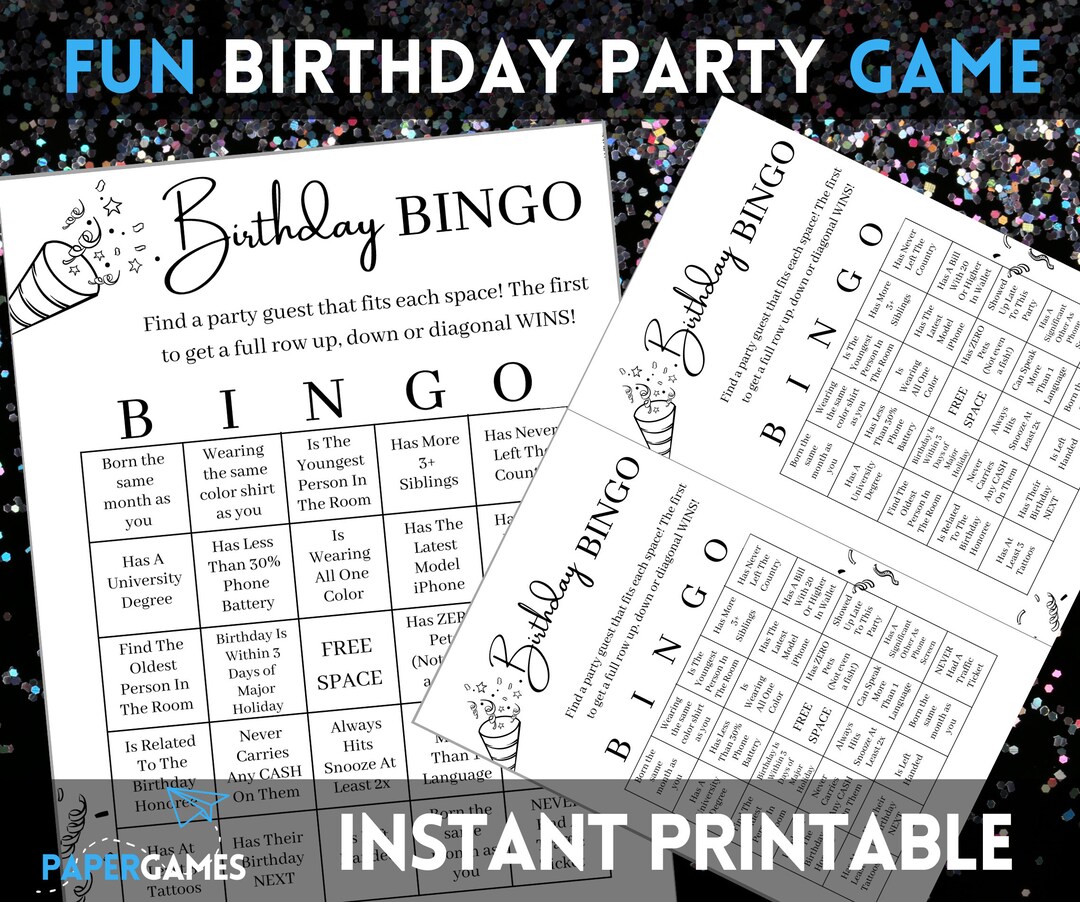 Hilarious Adult Birthday Game | Printable Party Games, Adult Games ...