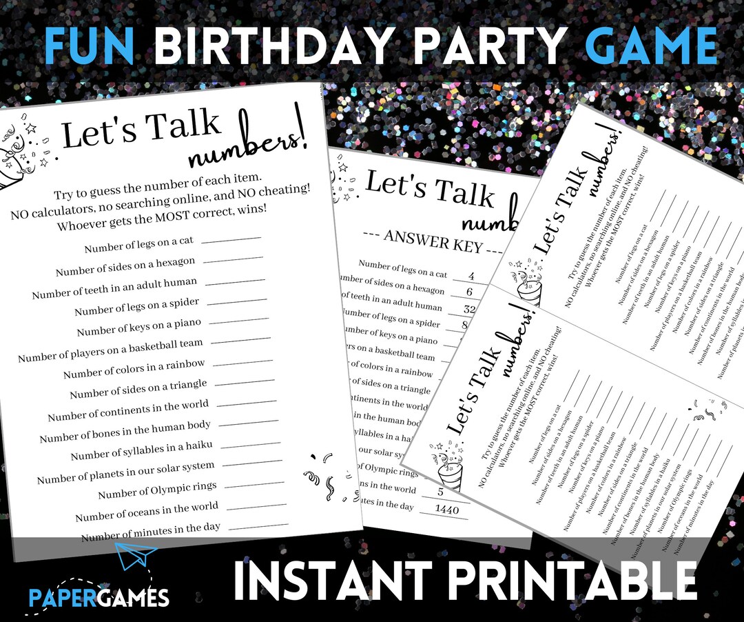 Epic Fun Adult Birthday Game | Printable Party Games, Adult Games ...