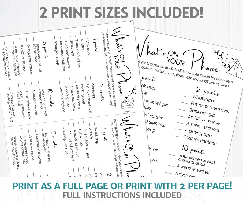 Hilarious Adult Birthday Game Printable Party Games Adult - Etsy