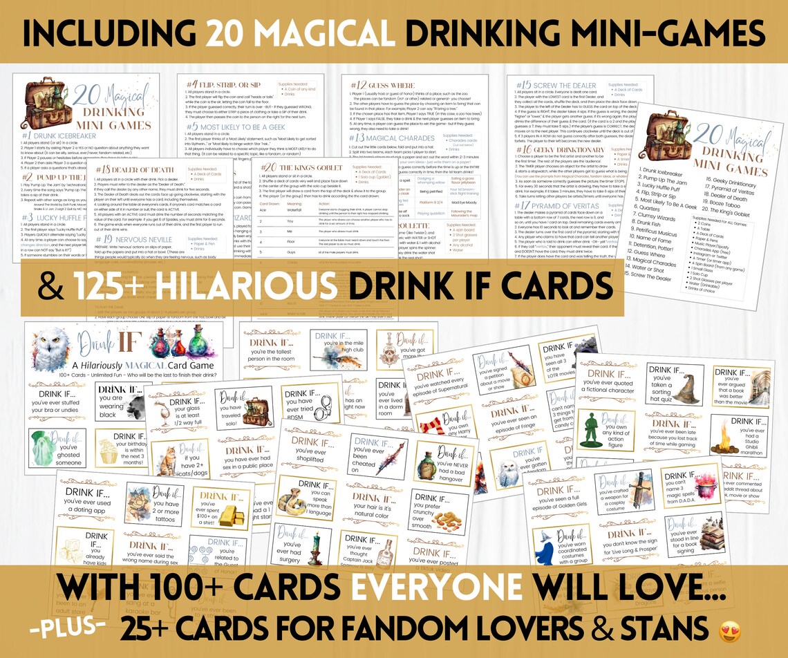WIZARD BACHELORETTE PARTY Games Bundle Printable Party Games, Wizard ...