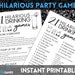 Hilarious 21 Drinking Games Printable Party Games Adult - Etsy