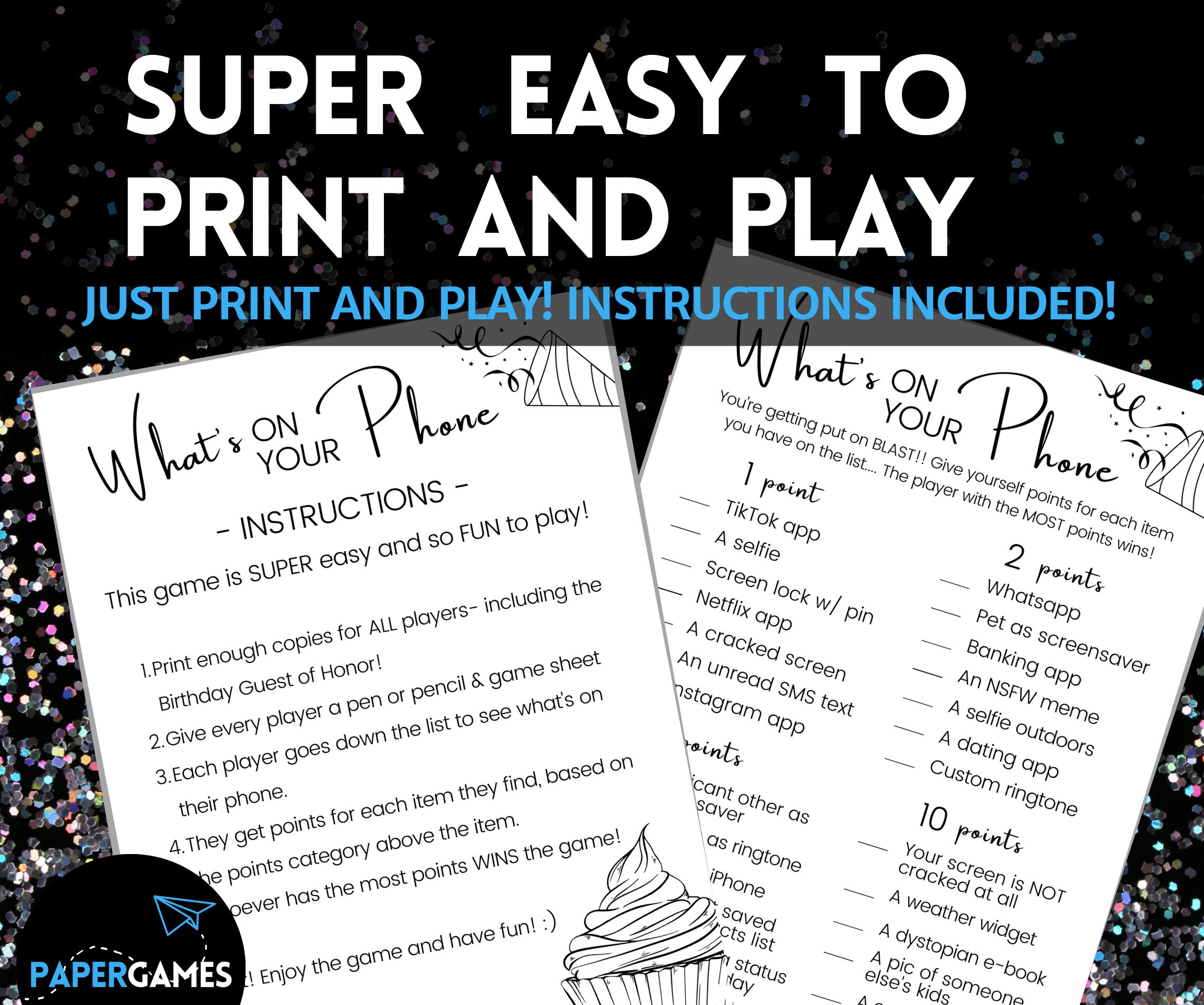 Hilarious Adult Birthday Game Printable Party Games, Adult Games ...