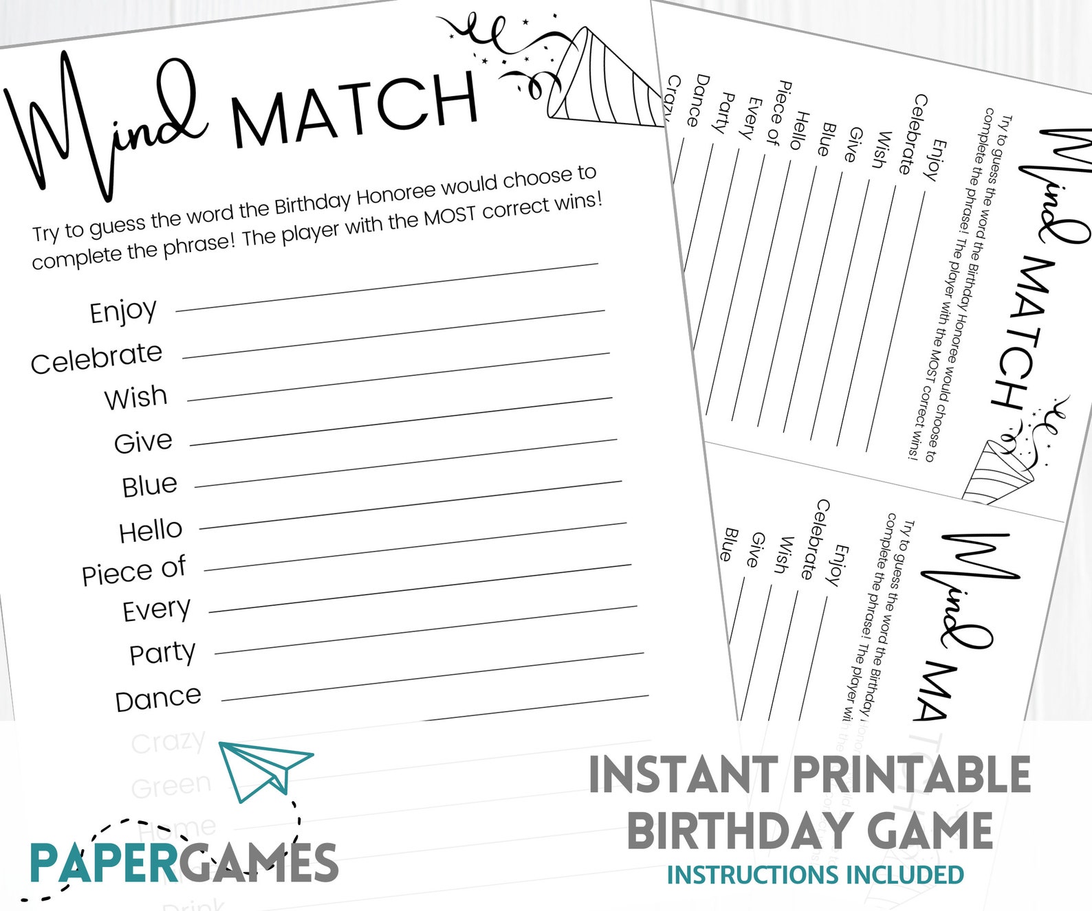 Hilarious Adult Birthday Game Printable Party Games, Adult Games ...