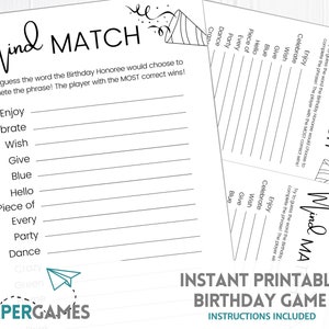 Hilarious Adult Birthday Game | Printable Party Games, Adult Games ...