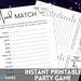 Fun Mind Match Birthday Game: Printable Adult Party Game (PDF, PNG, JPG ...