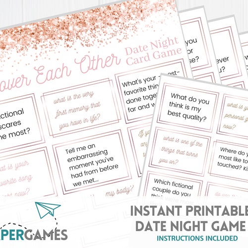 Date Night Game. Instant Download Printable. Date Night Idea - Etsy