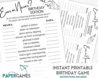 Hilarious Mad Libs Birthday Game Printable Party Game, Adult Games ...